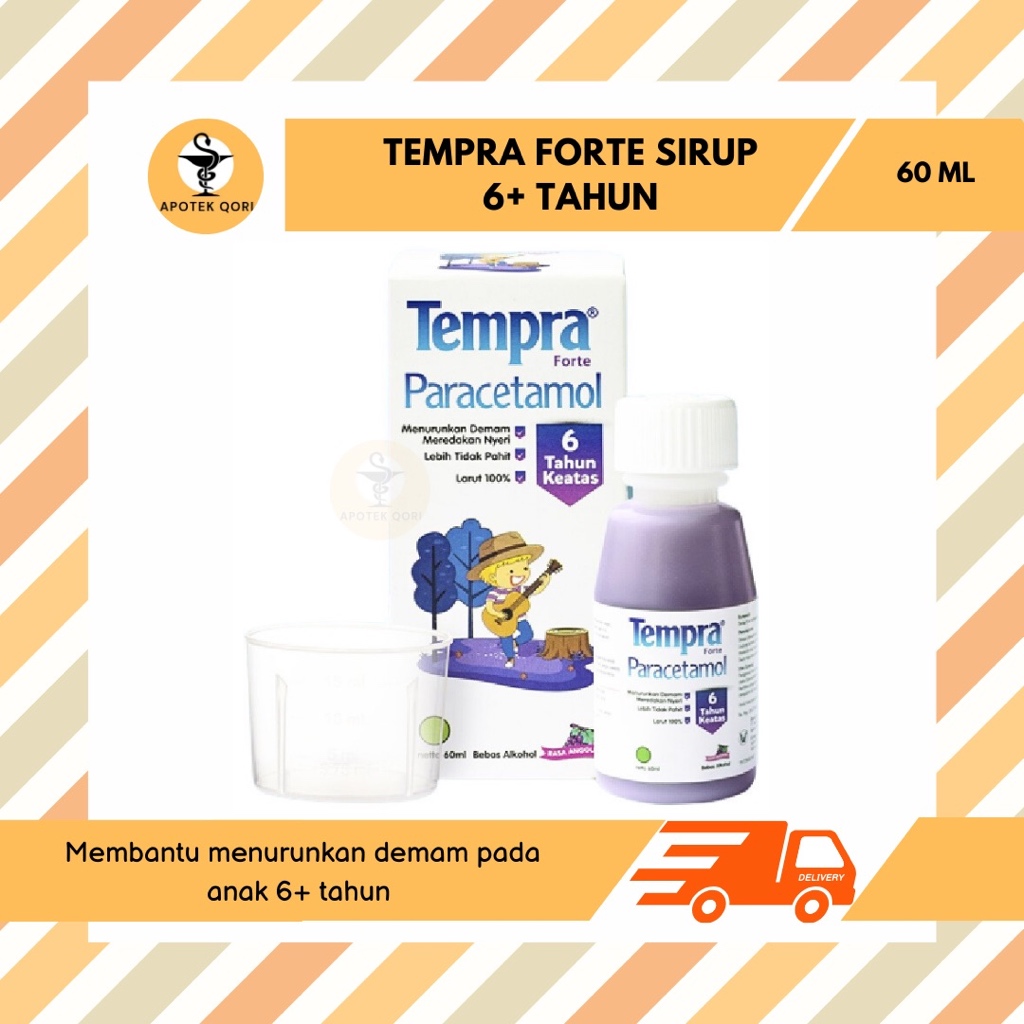 Jual TEMPRA FORTE SIRUP 60 ML/PARACETAMOL/DEMAM NYERI ANAK DI ATAS 6 ...