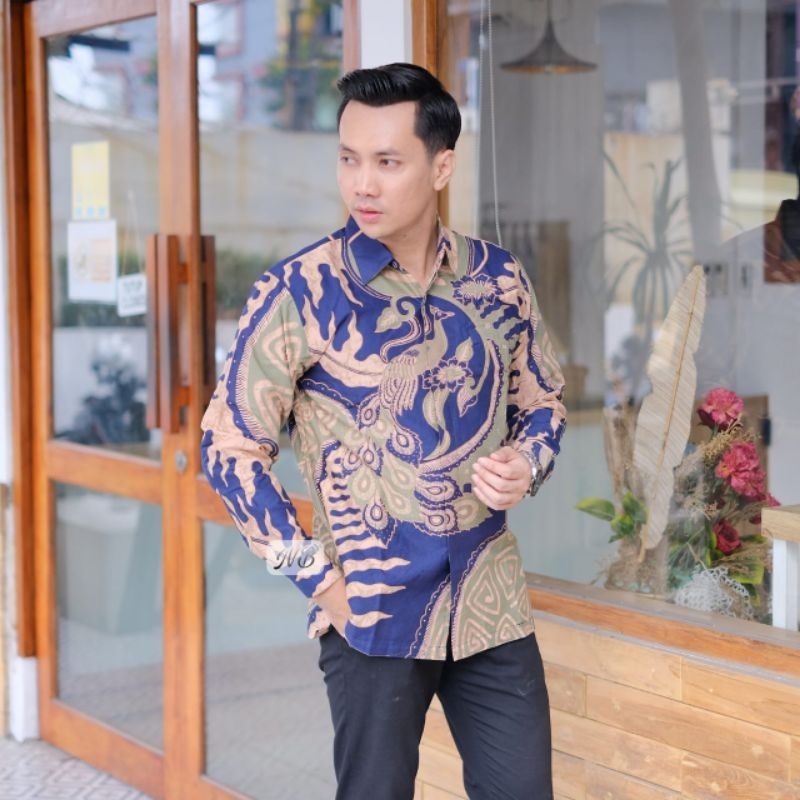 Jual BATIK PRIA LENGAN PANJANG PEKSI KARANG FULL FURING | Shopee Indonesia