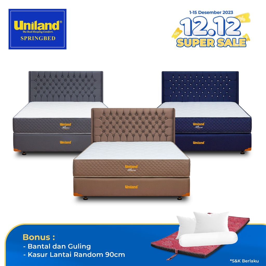 Jual Uniland Springbed Rivera Firmtop Manila - Kasur Springbed Fullset ...