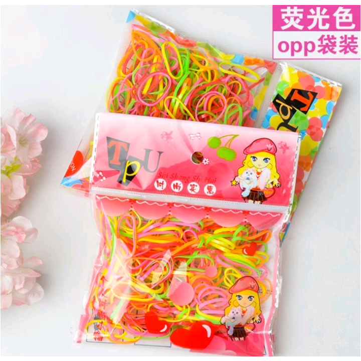 Jual A510-Karet jepang plastik ikat rambut karet minimalis ukuran kecil ...