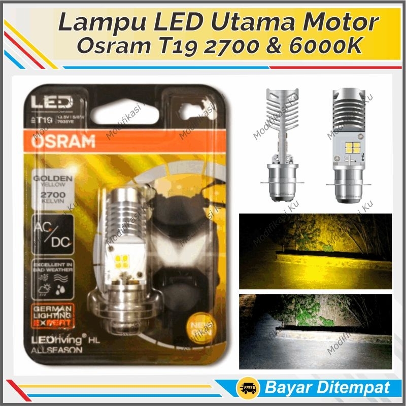 Jual LAMPU LED PUTIH UTAMA MOTOR BEBEK MATIC H6 OSRAM T19 XENON : SUPRA KHARISMA JUPITER VARIO ...