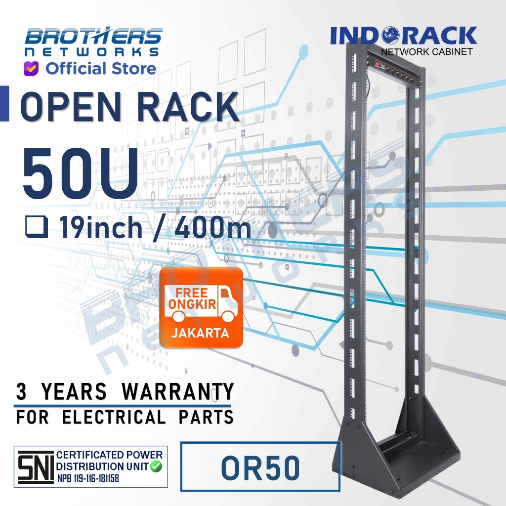 Jual Open Rack Indorack Or50 50u 19 Inch Rak Server Openrack No Nirax Apc Shopee Indonesia