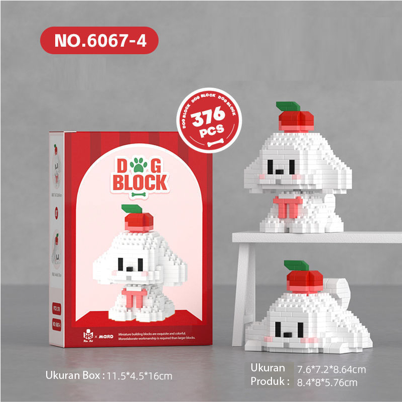 Jual BLOCK CITY- Block Toys Cute Dog Nano block brick toys mainan balok ...
