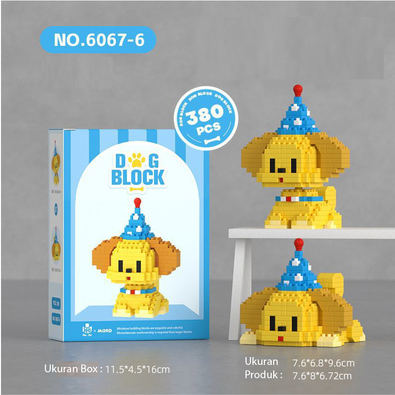Jual BLOCK CITY- Block Toys Cute Dog Nano block brick toys mainan balok ...