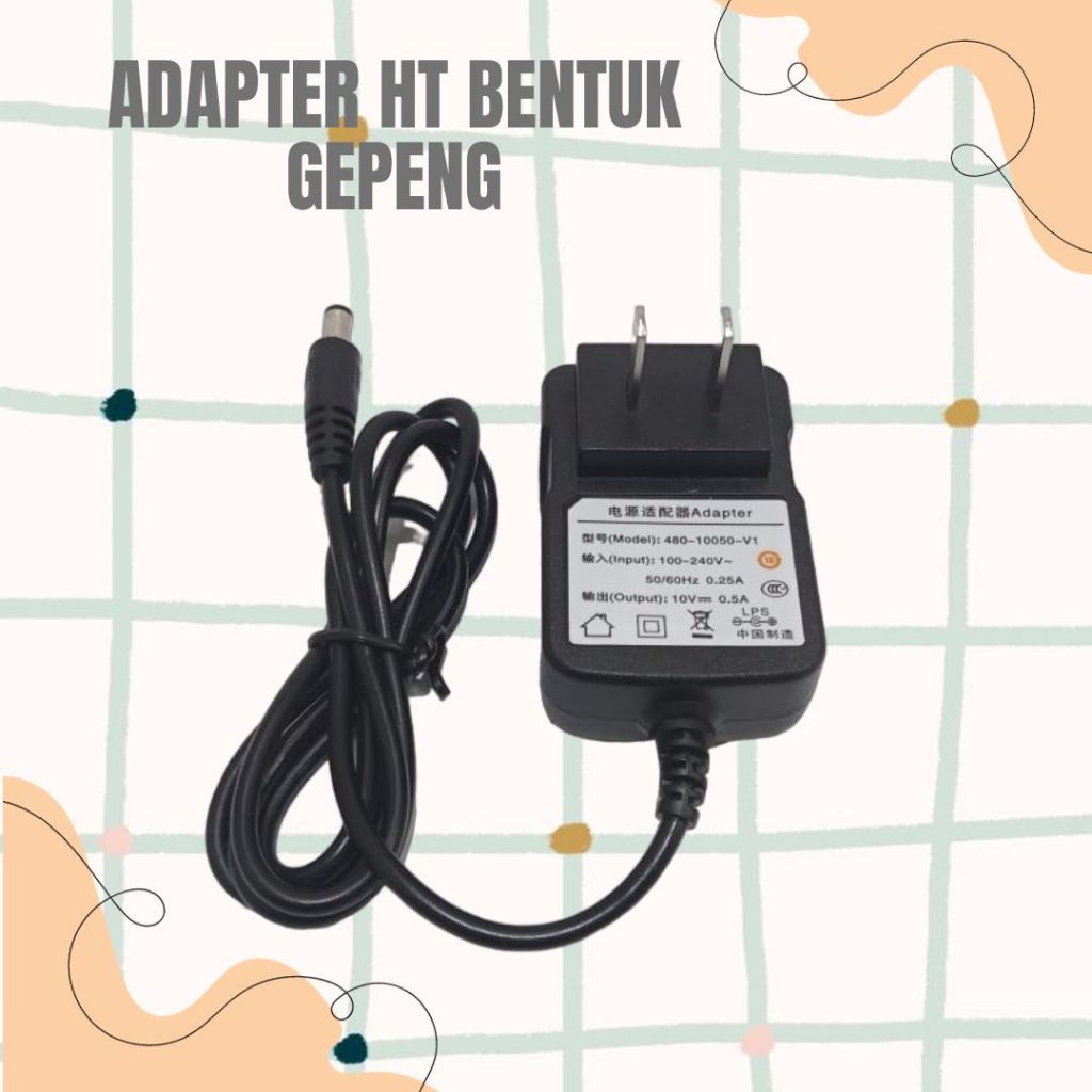 Jual TERBARU HARGA TERBAIK ,ADAPTOR CHARGER HT BENTUK GEPENG 480-10050 ...