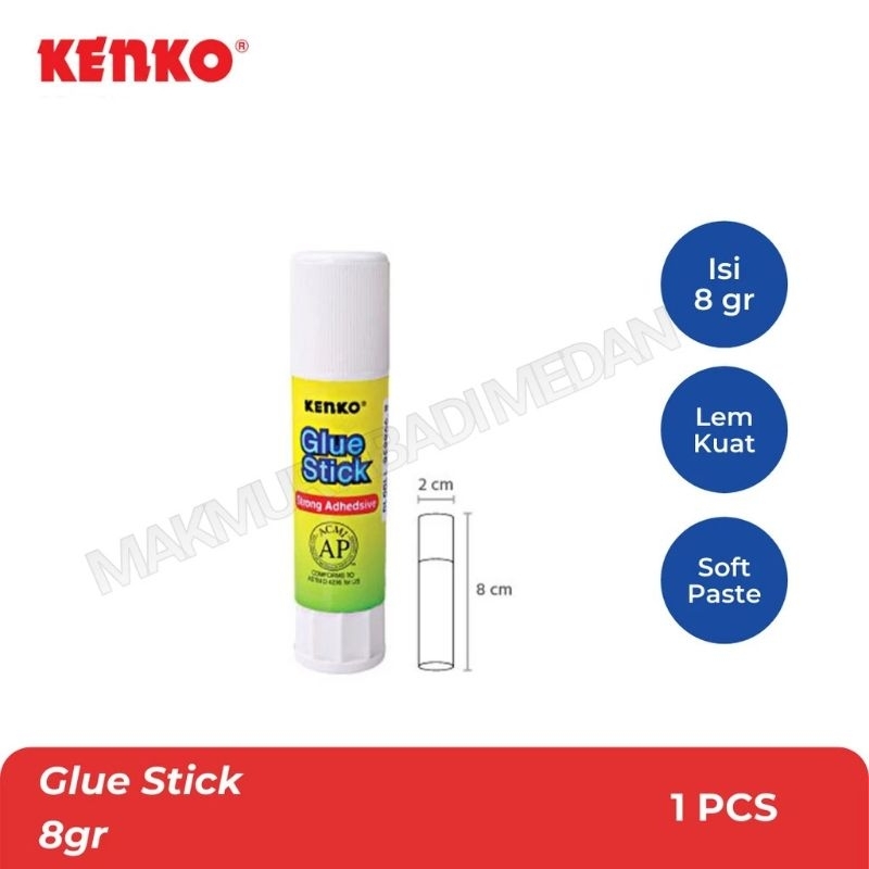 Jual (1Pcs) KENKO Glue Stick 8 15 25 Gram Kecil Sedang Besar / Lem ...
