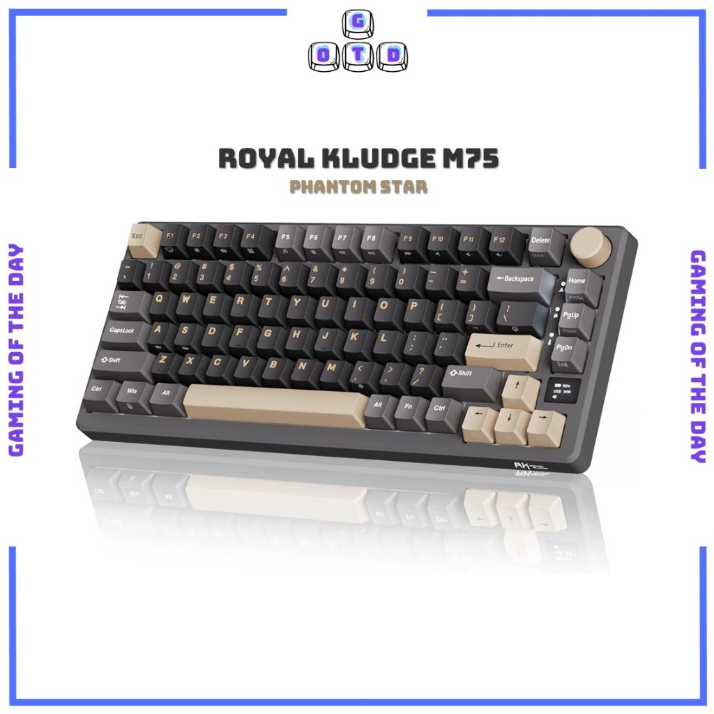 Jual Royal Kludge RK M75 3-Mode Gasket LED Mechanical Keyboard Wireless ...