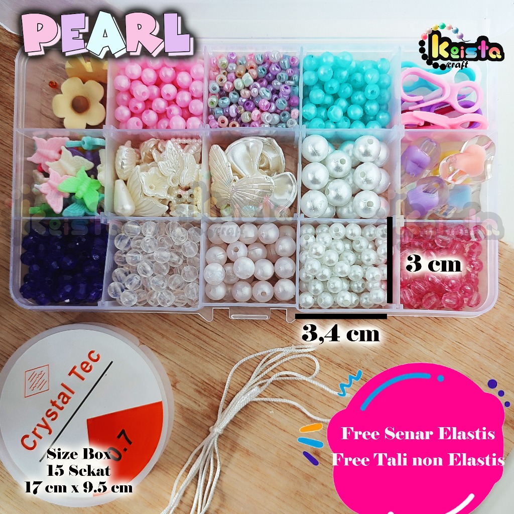 Jual DIY Set Meronce Manik Manik Box 15 Sekat Untuk Pemula | Shopee Indonesia