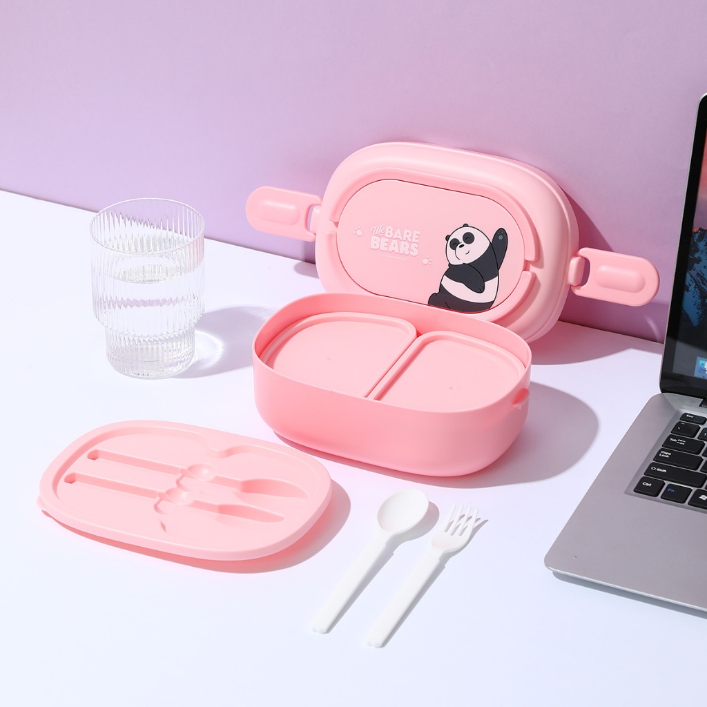 Jual MINISO X We Bare Bears Kotak Makan 2 in 1 Lunchbox Bento Dua ...