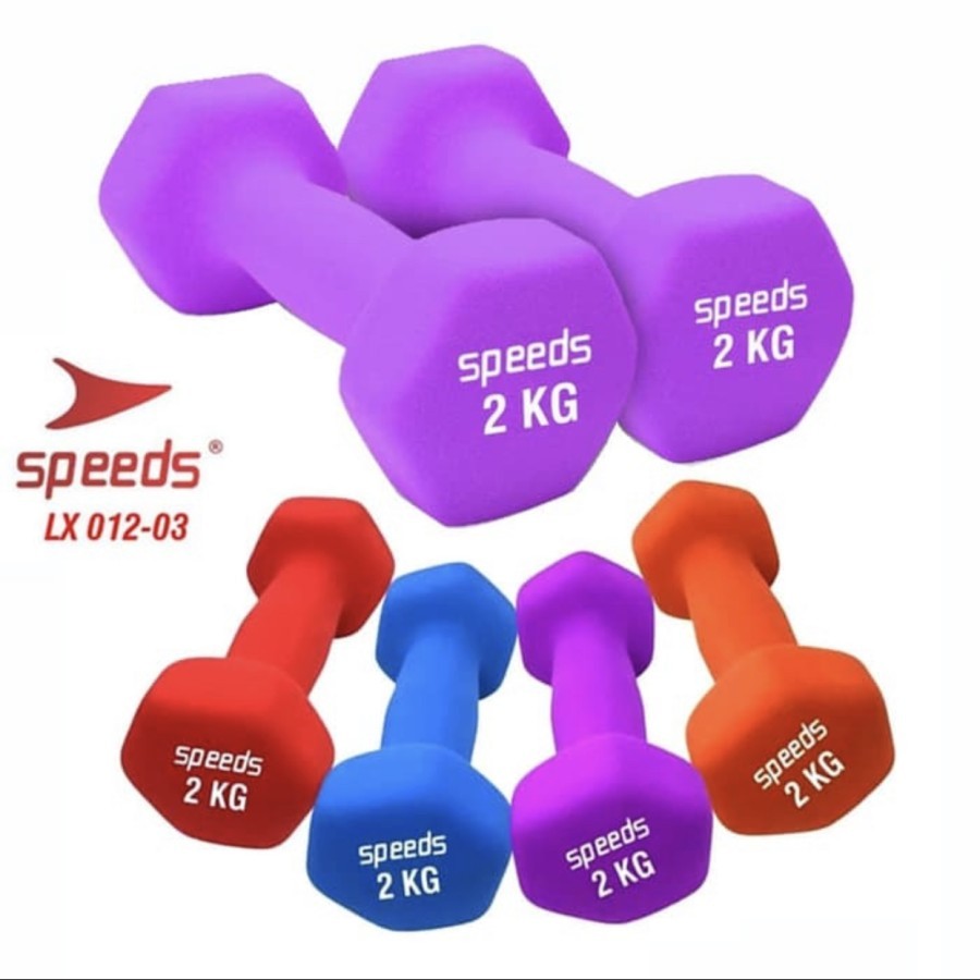 Jual Dumbell barbel 2kg VINYL NEOPRENE SPEEDS ORIGINAL 012-3 (Harga Satuan) | Shopee Indonesia