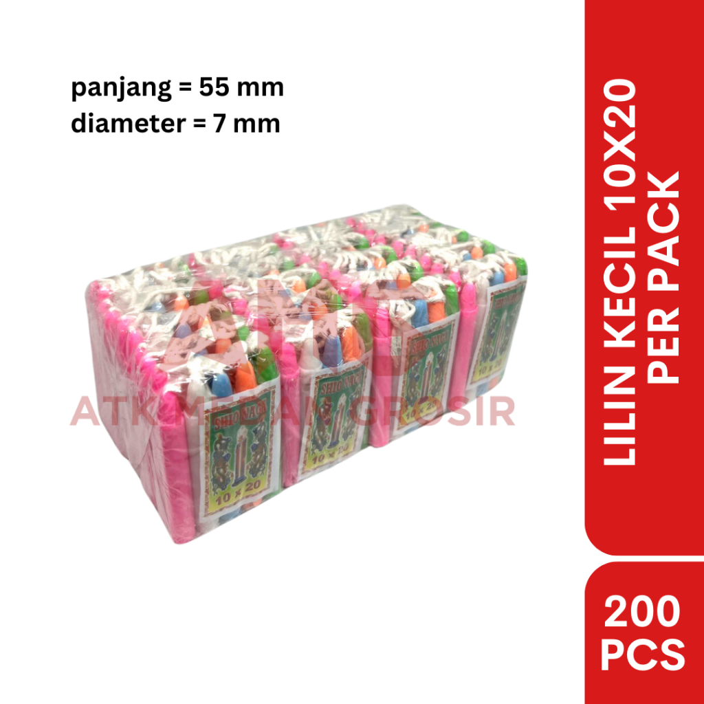 Jual LILIN 10X20 PER PACK ISI 200 PCS LILIN KECIL UKURAN SESUAI ...