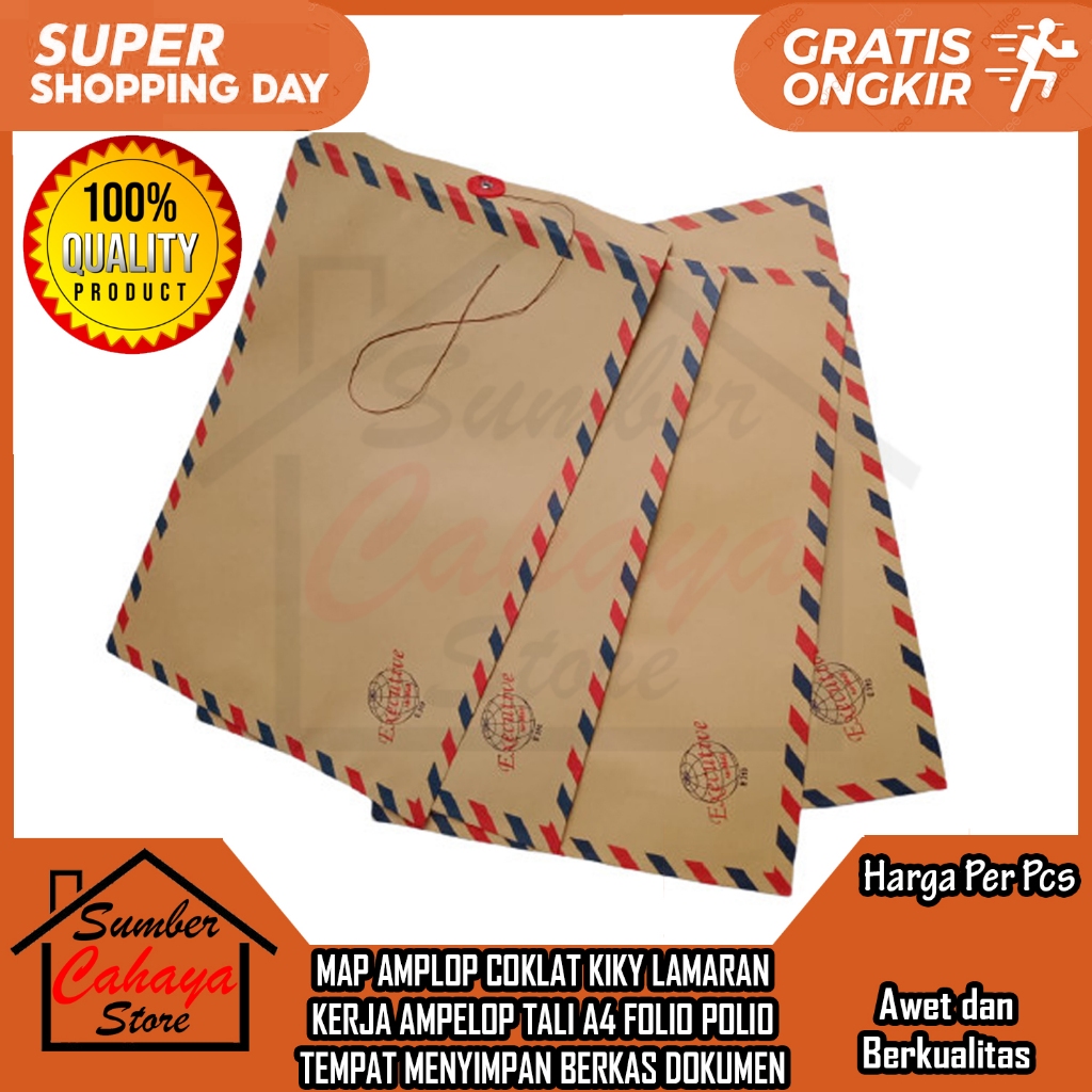 Jual Map Amplop Tali Cokelat Am 310 Kiky Executive Coklat Folio Doubel ...