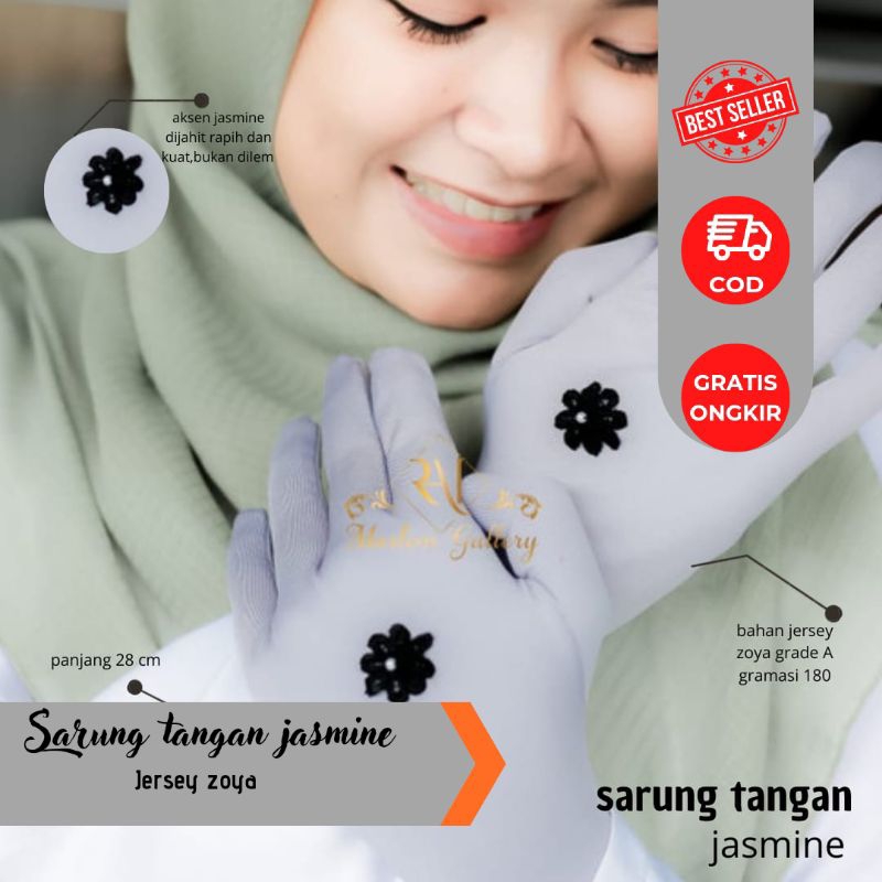 Jual Sarung tangan full jari bunga jasmine | Shopee Indonesia