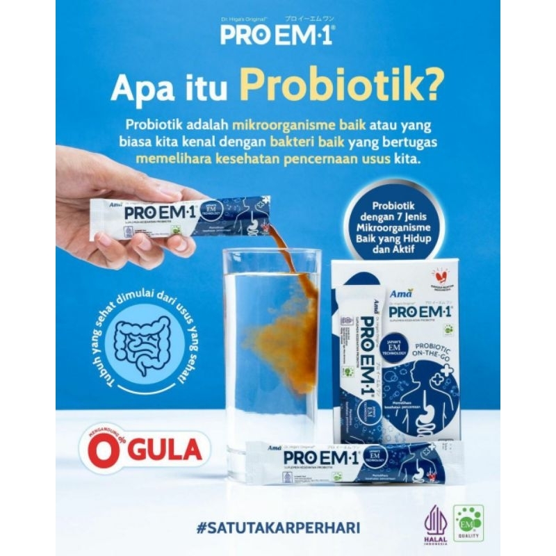 Jual PROEM 1 SUPLEMEN KESEHATAN PROBIOTIK SACHET 14 pcs | Shopee Indonesia
