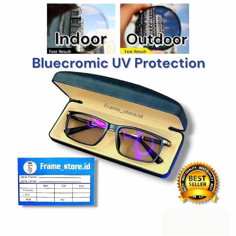 Jual Kacamata Bluecromic drive Lensa Anti Radiasi Photocromic Normal ...