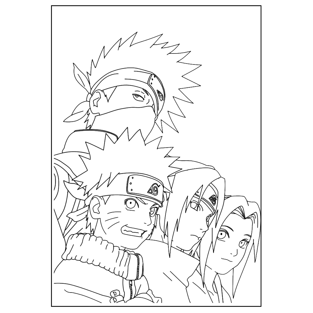 Jual Kertas Gambar Mewarnai Tema Naruto | Kertas Mewarnai | Murah ...