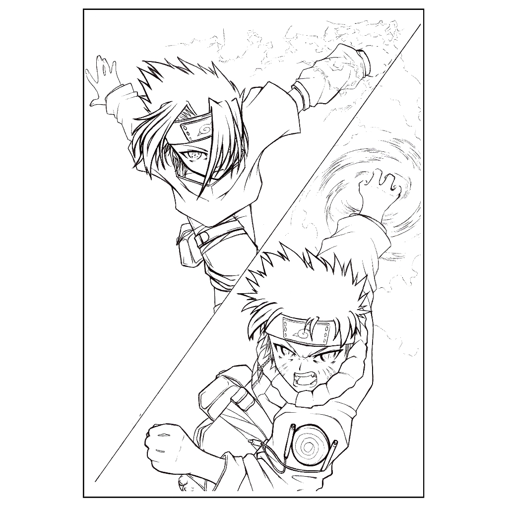 Jual Kertas Gambar Mewarnai Tema Naruto | Kertas Mewarnai | Murah ...
