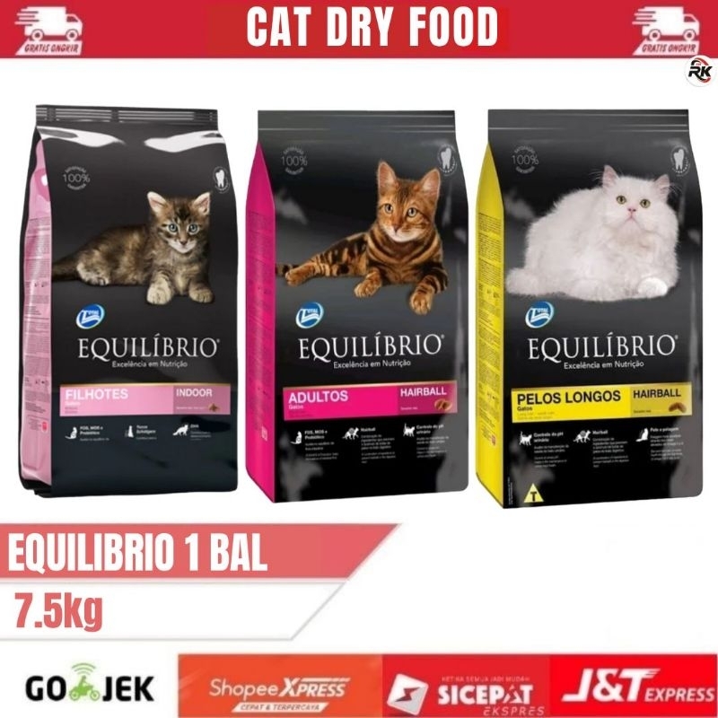 Jual EQUILIBRIO 7.5KG 1 Bal Adul&Kiten Makanan Kucing Cat Dry Food ...