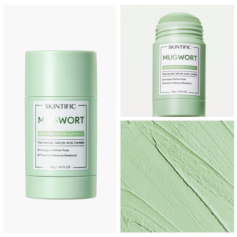 Jual SKINTIFIC MUGWORT ACNE CLAY STICK MASK / SKINTIFIC MUGWORT STICK ...