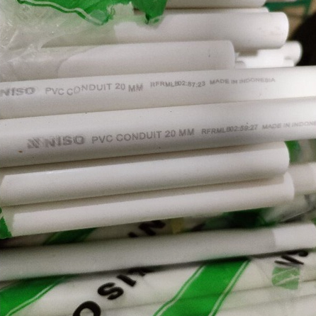 Jual (Per 1.5M) NISO Pipa Conduit 20MM PVC MURAH BISA DI BENDING ...