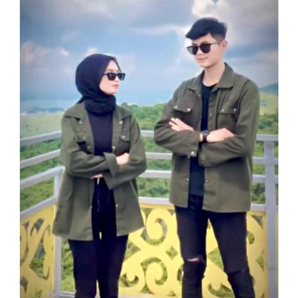 Jual Kemeja Semi Parka Ori Couple TOP - Jaket Semi Parka Outer Couple ...