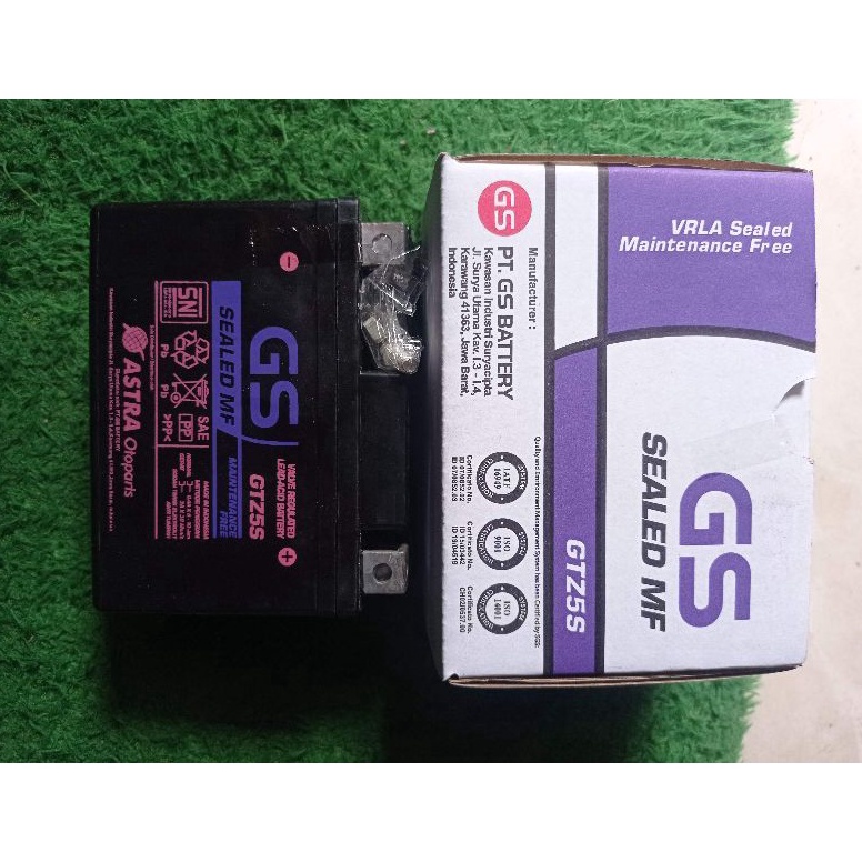 Jual Harga murah aki gs astra GTZ5S 100% asli gs astra N7R | Shopee ...