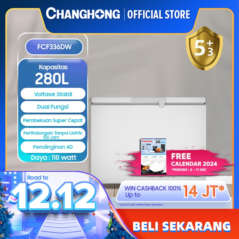 Jual Changhong Chest Freezer FCF336DW Kapasitas 280 Liter (Fast ...