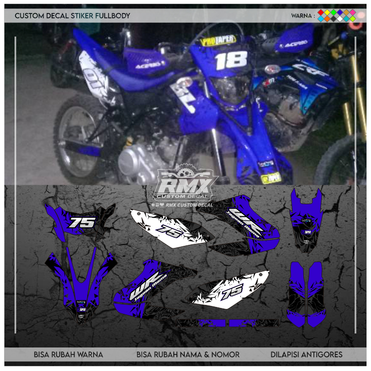 Jual DECAL WR 155 R FULLBODY (002) DEKAL STIKER WR155 BIRU HITAM, MERAH ...