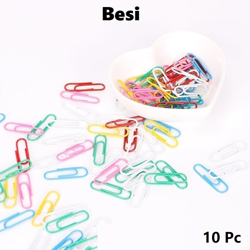 Jual Paper Clip Bahan Besi / Penjepit Kertas Warna Warni Harga/10Pc ...