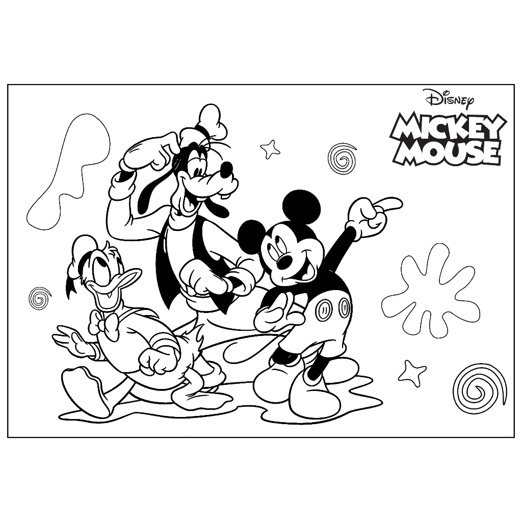 Jual Kertas Gambar Mewarnai Tema Mickey Mouse | Kertas Mewarnai | Murah ...
