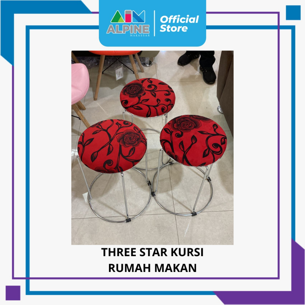 Jual THREE STAR KURSI RUMAH MAKAN/KURSI BAKSO/KURSI OREO/KURSI BULAT ...