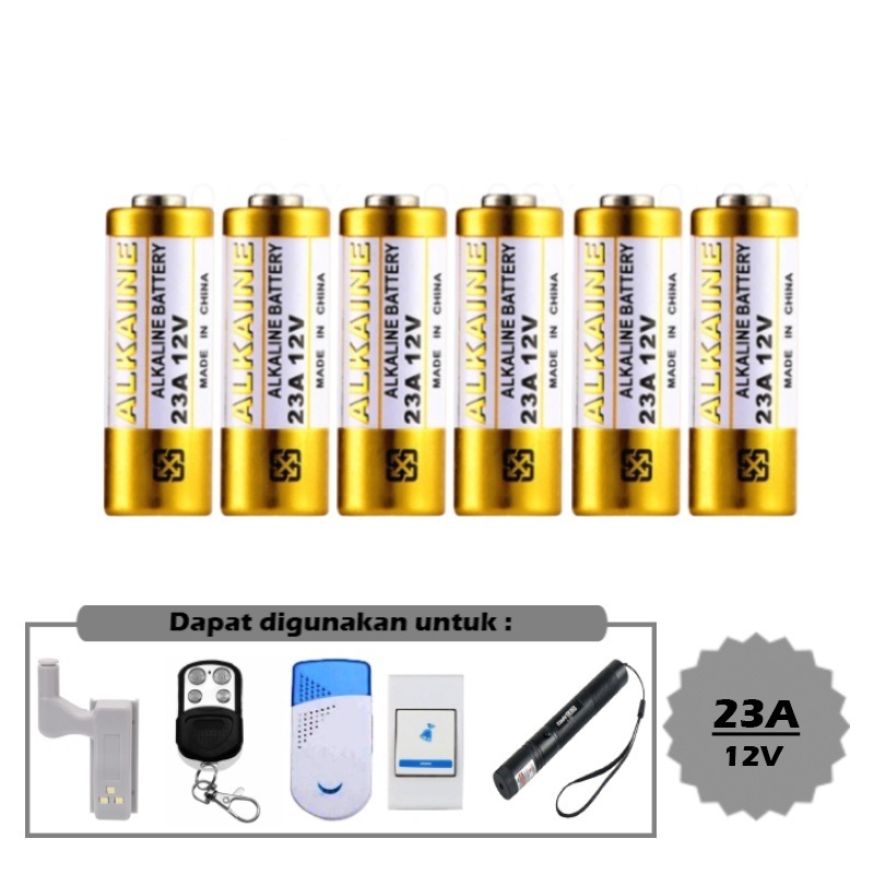 Jual KBU Baterai Alkaline 23A 12V / Batu Batre 12 Volt Battery Mini A23 ...