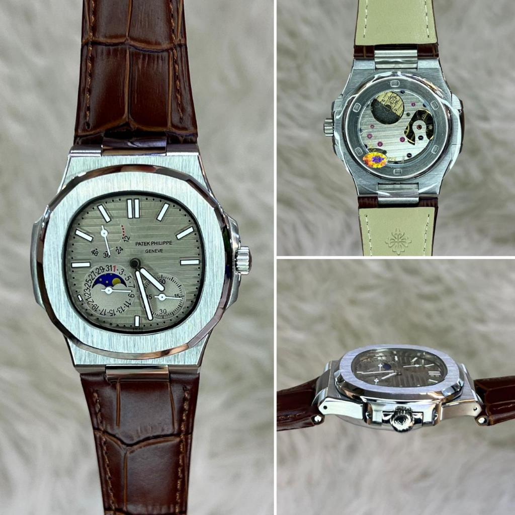 Jual Jam Tangan Pria Patek Philippe Automatic Manual Winding GMT 42mm ...