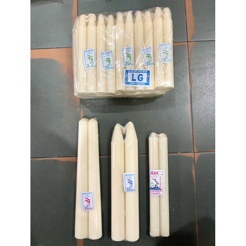 Jual Lilin Altar Sedang Jumbo ISI 20-40 PCS T 19.5 - 30 CM Cap Dua Ikan ...