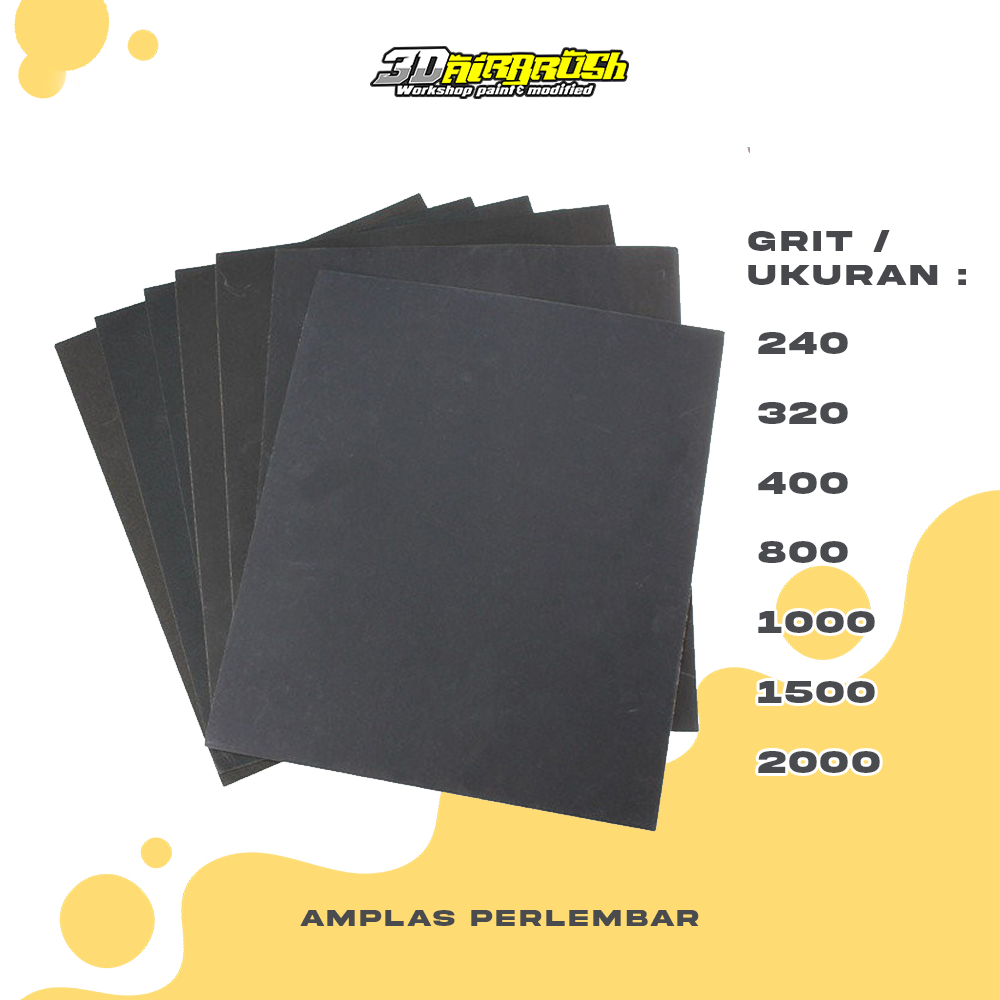 Jual AMPLAS LEMBARAN UKURAN/GRIT 240,400,800,1000,1500,2000 | Shopee ...