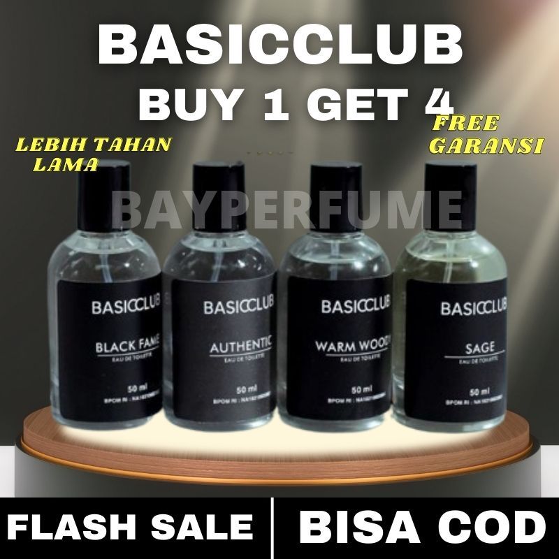 Jual BELI 1 DAPAT 4 Parfum Basicclub Warm Woody 35ml 50ml EDP Pria ...