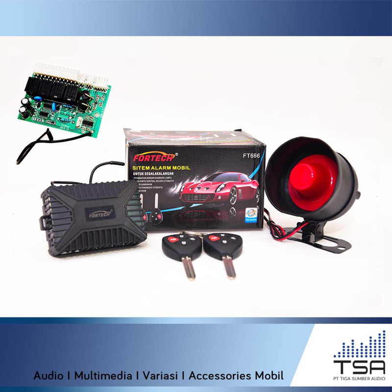 Jual HF_ELECTRONIC Alarm Mobil Universal Fortech FT666 / Alarm mobil ...