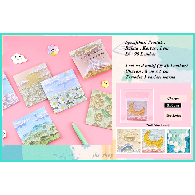Jual 90 Lembar Sticky Note Sticky Notes Kertas Memo Buku Tulis Sticky ...