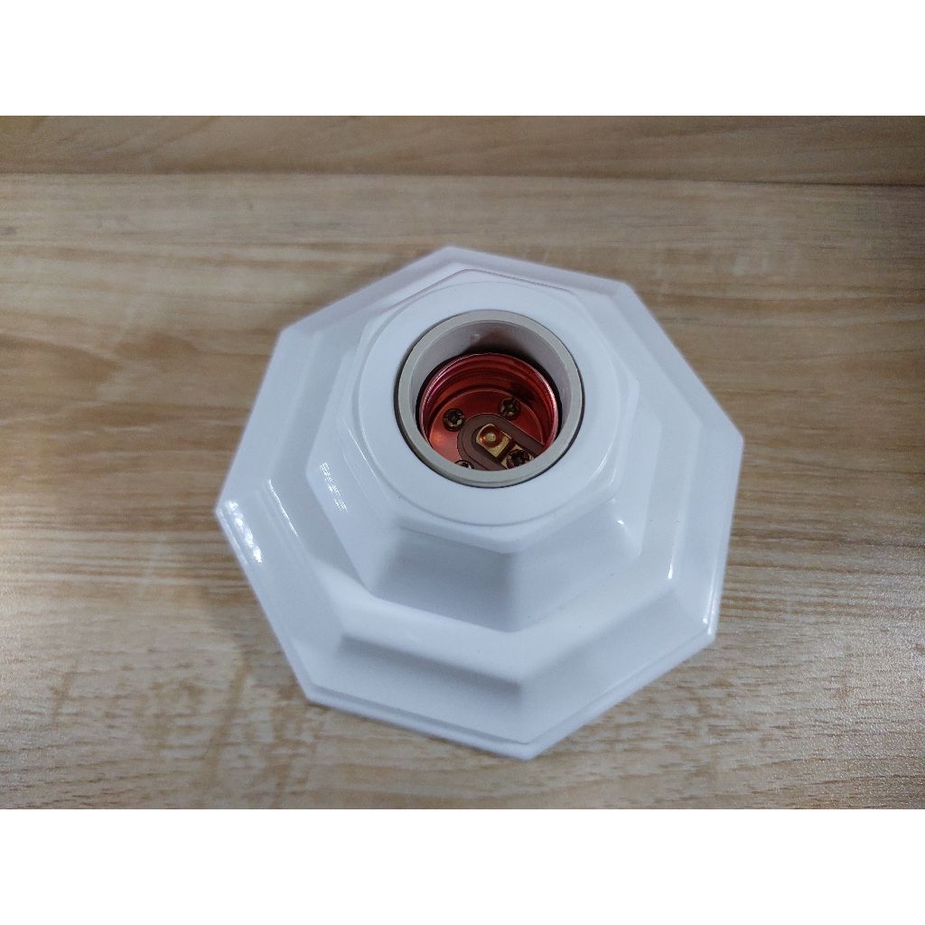 Jual Fitting / fiting/ Piting Lampu Plafon Tempel Warna Putih Polos ...