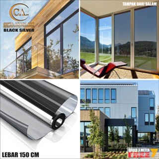 Jual Stiker Kaca Film Cermin Jendela Rumah Kantor Mobil Ruko One Way Tidak Tembus Pandang Lebar ...