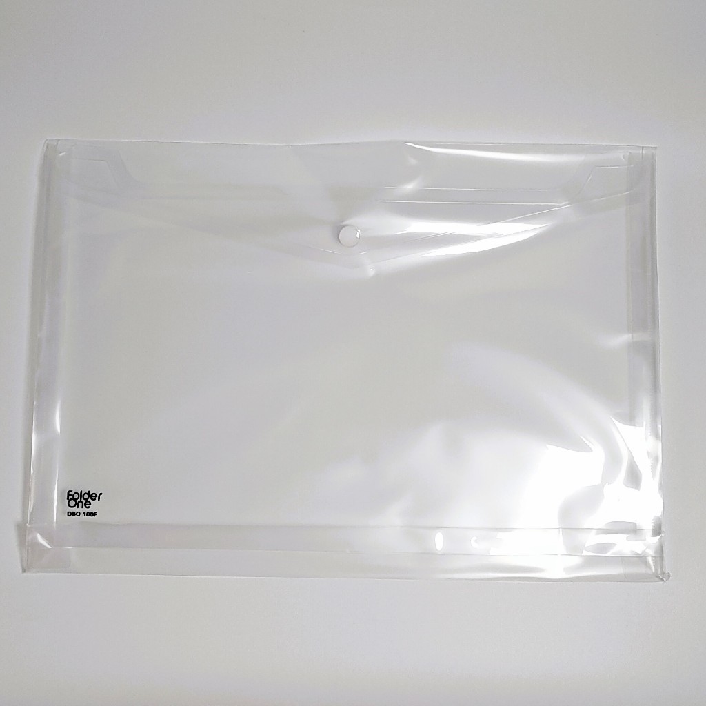 Jual Map Kancing Folder One 1 pcs Ukuran Folio / F4 Putih Transparant ...