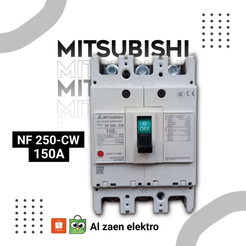 Jual mccb mitsubishi nf 250-cw 150A 3pol | Shopee Indonesia