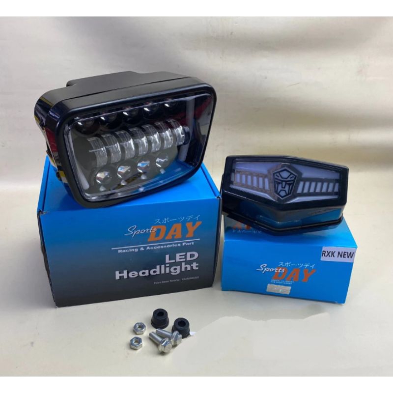 Jual lampu daymaker RX king set stopan LED model transformer | Shopee ...