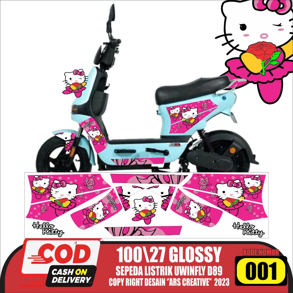 Jual Stiker Striping Sepeda Listrik Uwinfly D8S Variasi ARS03 Hello ...