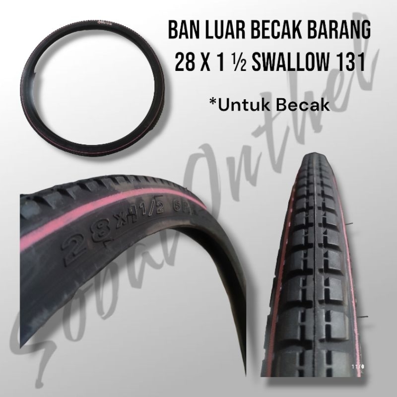 Jual Ban Luar 28 X 1/2 Swallow 6P Becak Gerobak Tebal | Shopee Indonesia