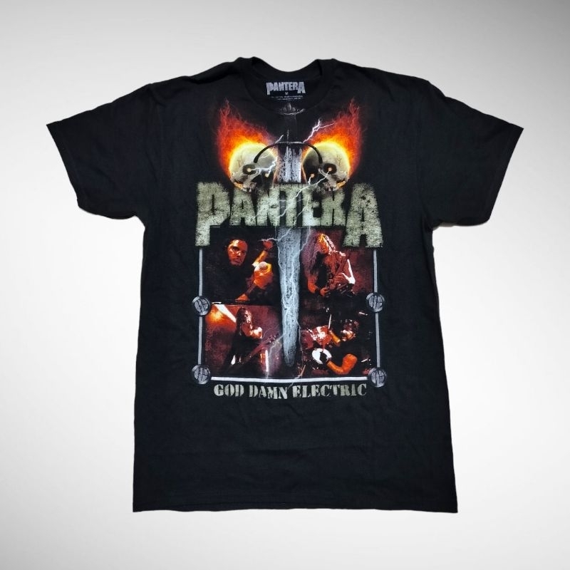 Jual Tshirt PANTERA - LIGHTNING SKULLS | Shopee Indonesia