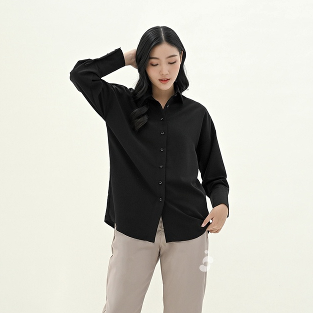 Jual Shenelin Baju Kemeja Wanita Kekinian Riley Shirt | Shopee Indonesia