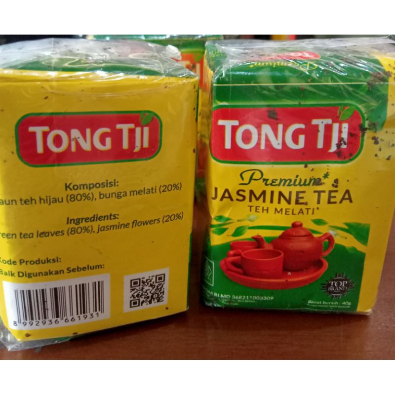 Jual TONG TJI PREMIUM TEH MELATI 1 PAK ISI 10 PCS @ 40 GRAM | Shopee ...