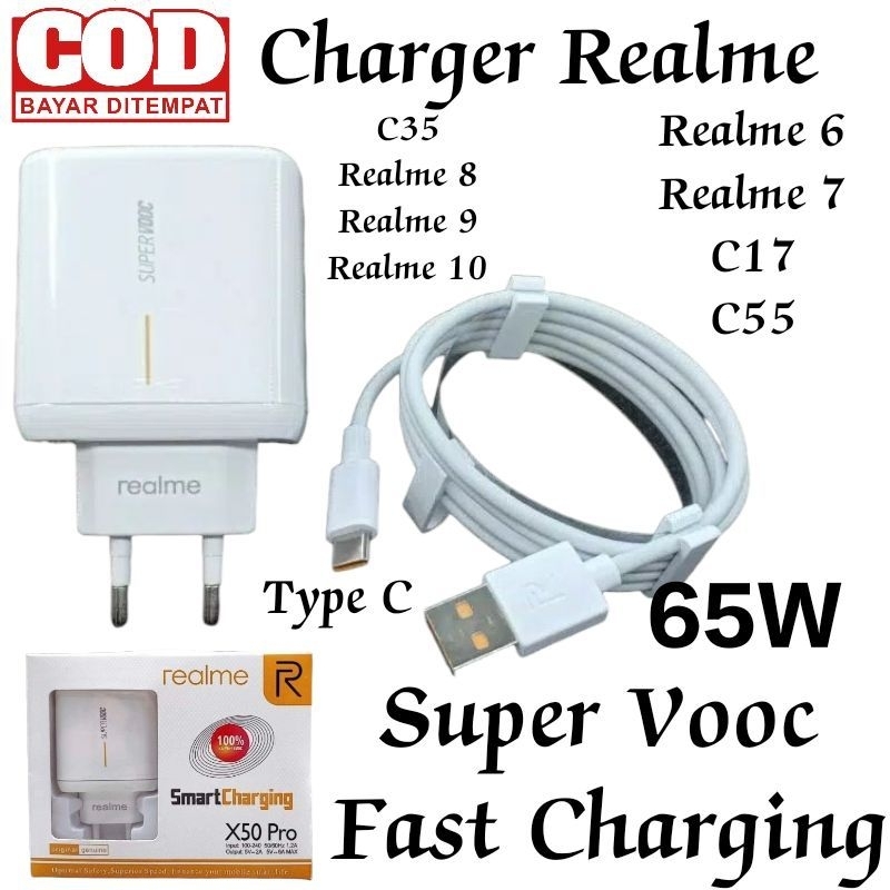 Jual CHARGER REALME 65W SUPERVOOC FAST CHARGING ORIGINAL MICRO USB ...
