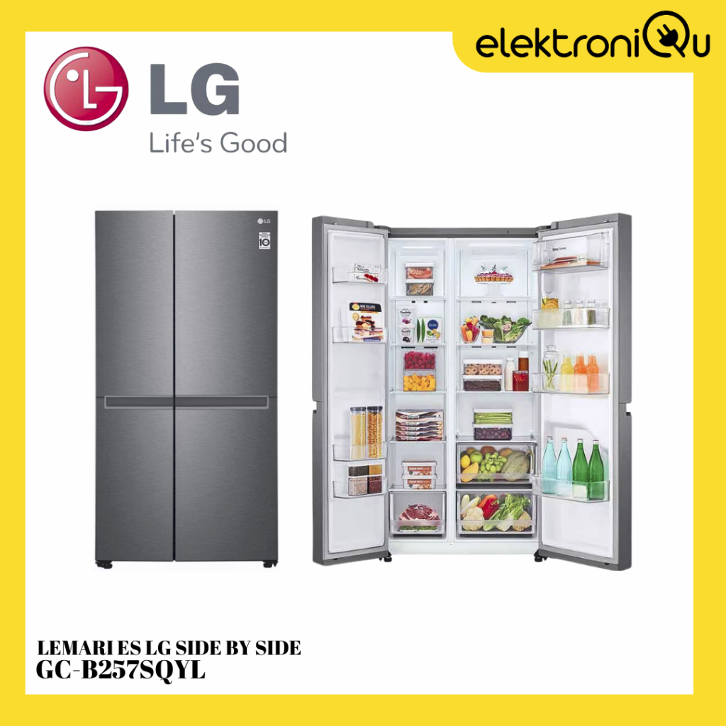 Jual LEMARI ES LG GC-B257SQYL SIDE BY SIDE 643 LITER SMART INVERTER COMPRESSOR | Shopee Indonesia